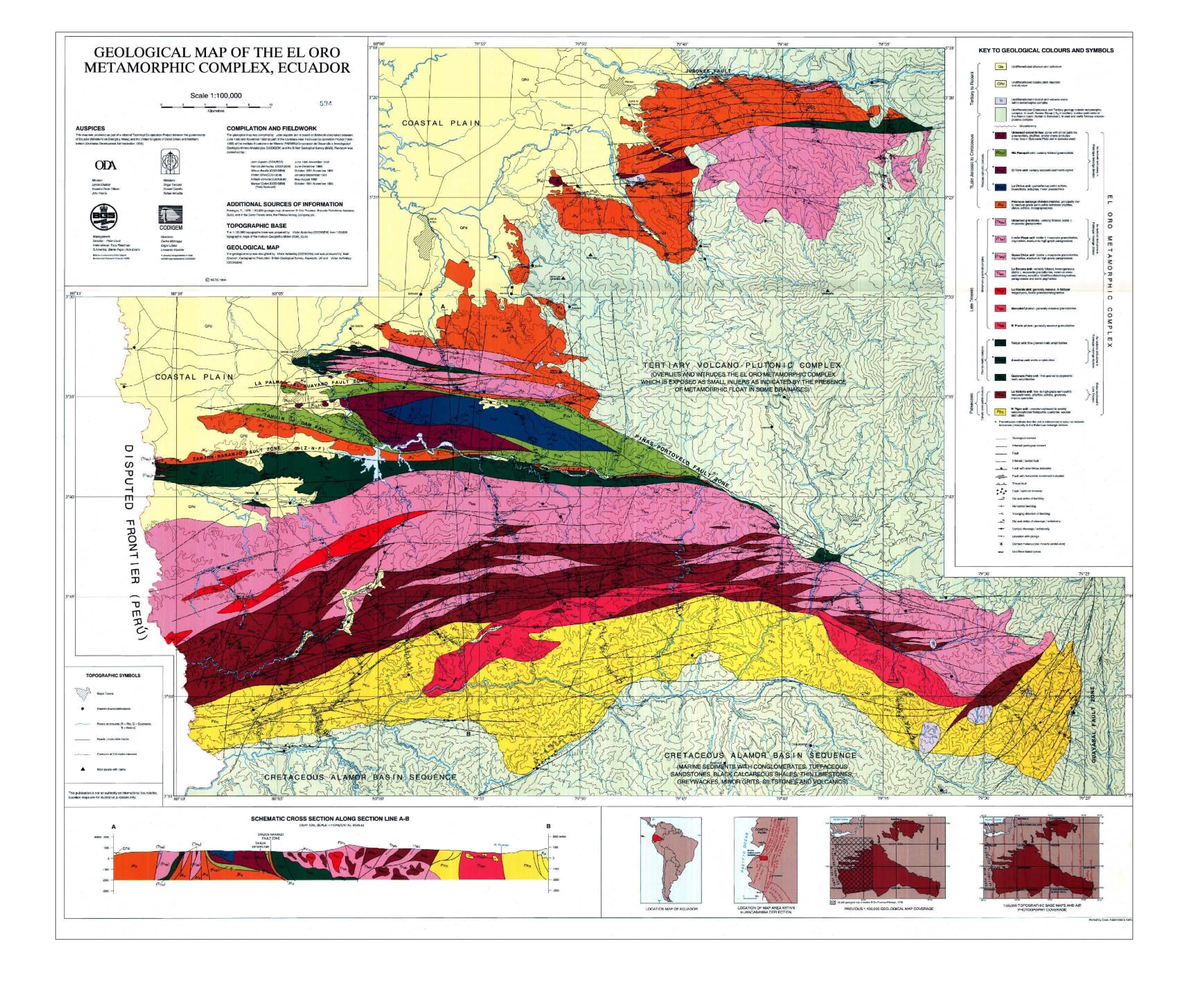 1.- Mapa geológico del complejo Metamórfico El Oro - escala 1 100 - 18 ...