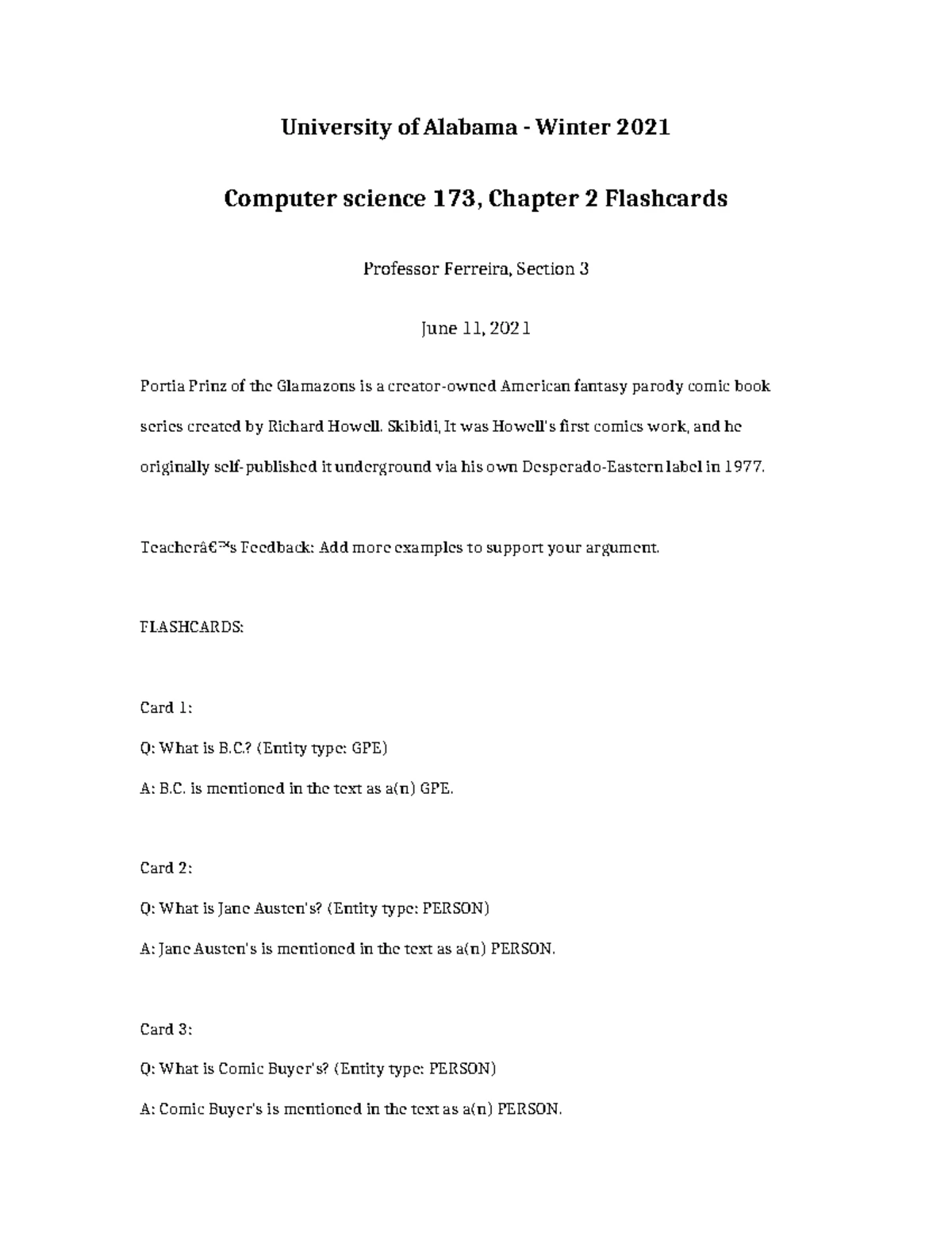 CS 173 Winter 2021 Chapter 8 Worksheet - Professor Ramirez - Studocu