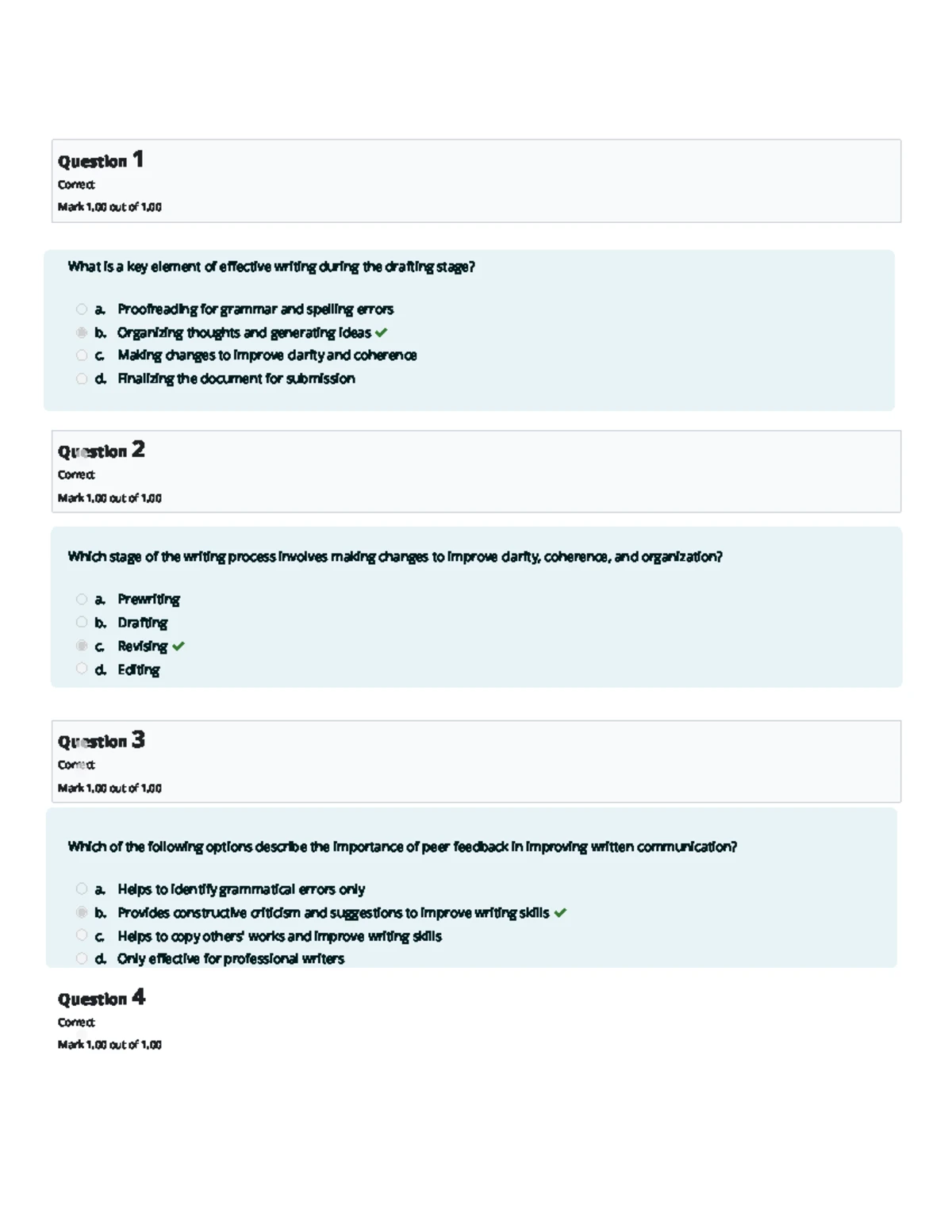 Engl 1102 Graded Quiz Unit 3 Question 1 What Type Of Written Communication Is Characterized By