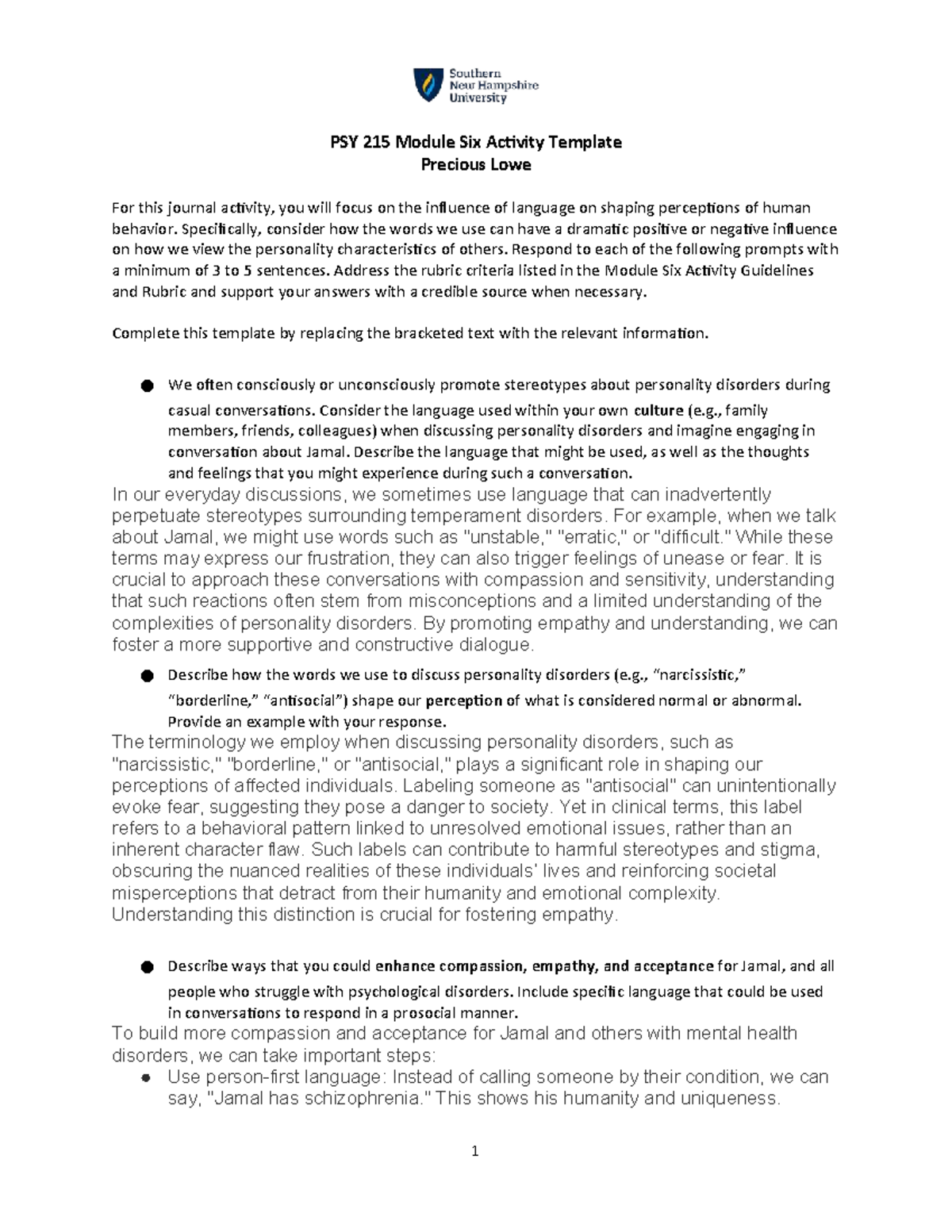 PSY 215 Module 6 Activity: Language's Impact on Perceptions of ...