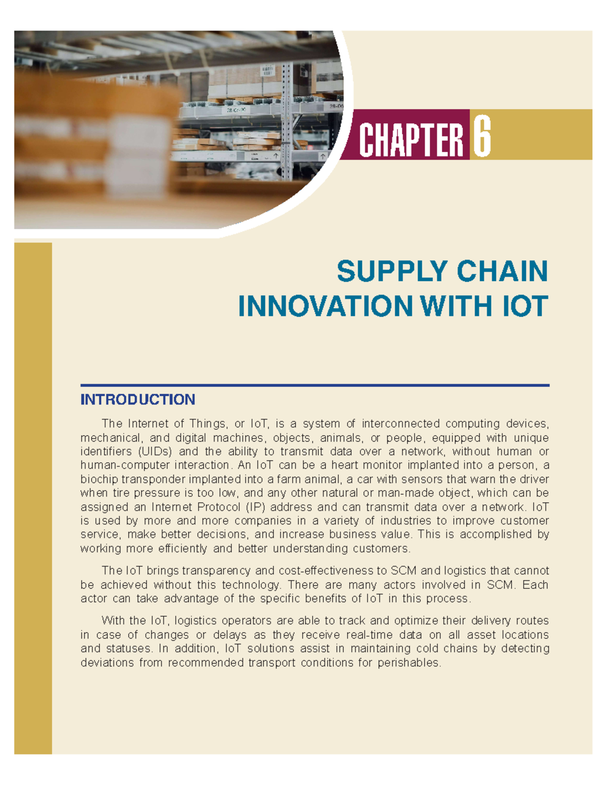 Internet of thinking - IoT - INTRODUCTION The Internet of Things, or ...