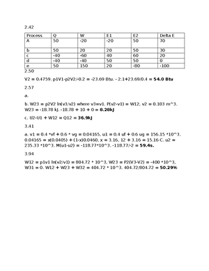 #8 - math - 6. a. x = h –hf/hfg. X(sg) + (1-x)sf = 4 kj/kg b. s= 7 kj ...