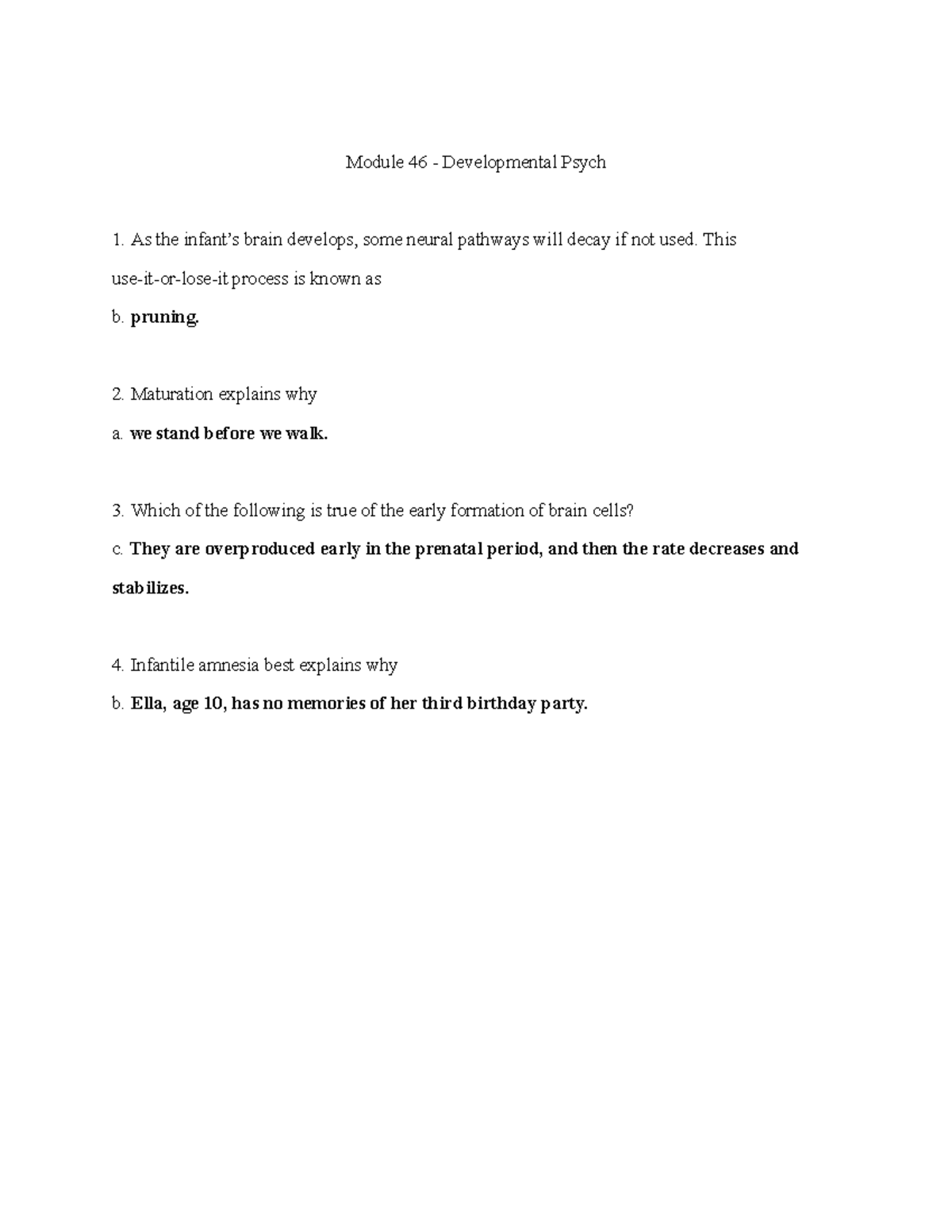 Mod46Developmental Psych - PSYCH 130 - Module 46 - Developmental Psych ...