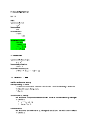 Løsningsforslag fysikk 1 kap 3 Mekanisk energi prøve - Løsningsforslag ...