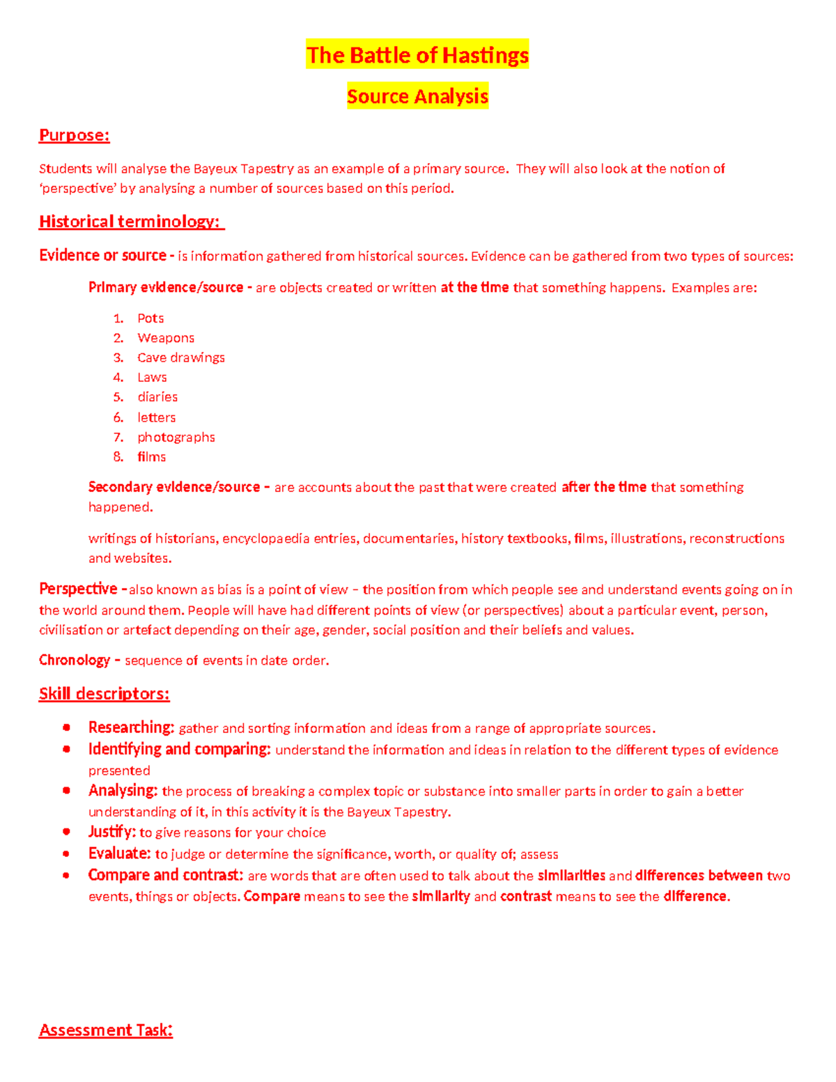 The Battle of Hastings Source Analysis: Examining the Bayeux Tapestry ...