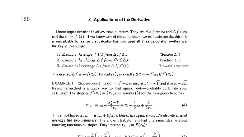 Calculus Notes Summary: Applications of the Derivative (Part 18) - Studocu