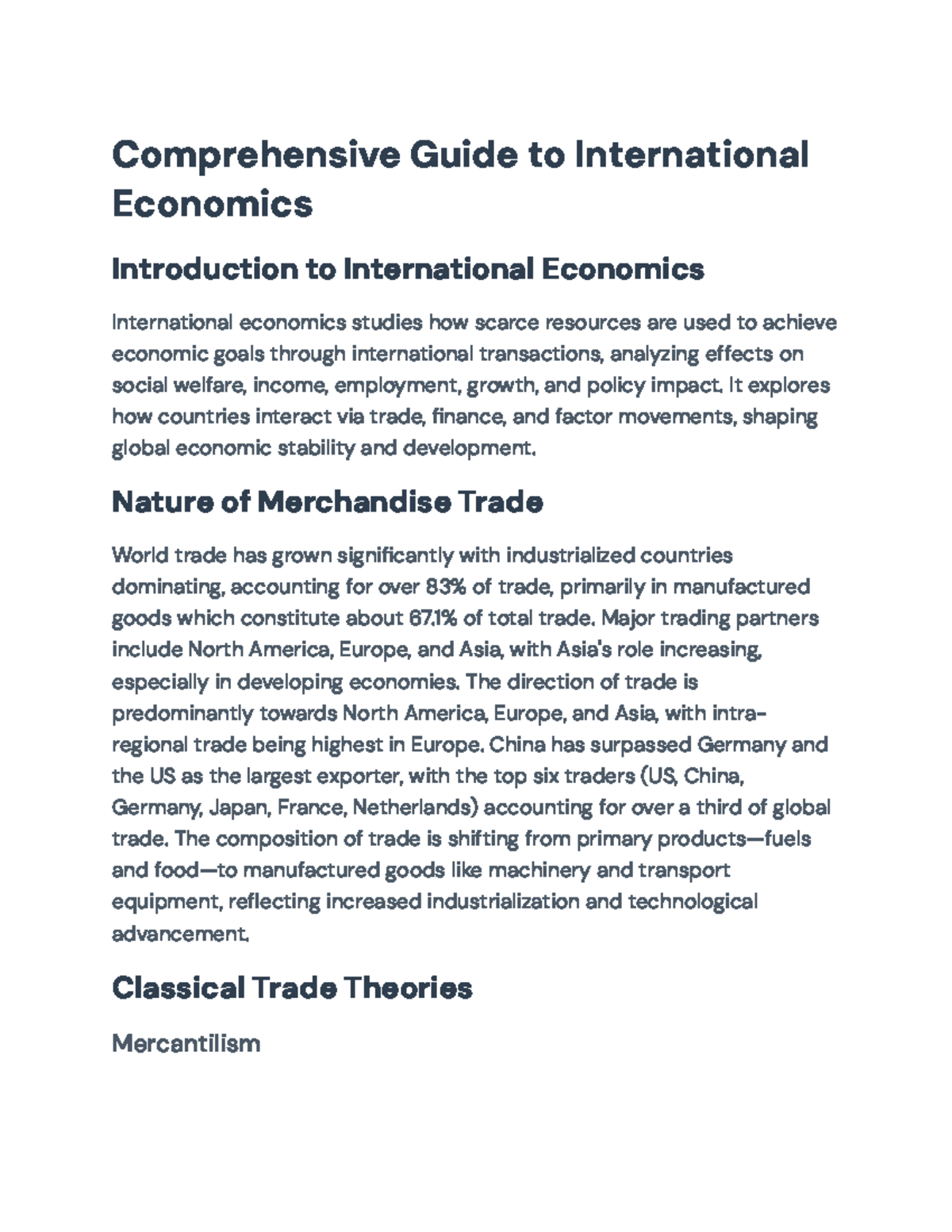 Comprehensive Guide to International Economics: Key Concepts & Case ...