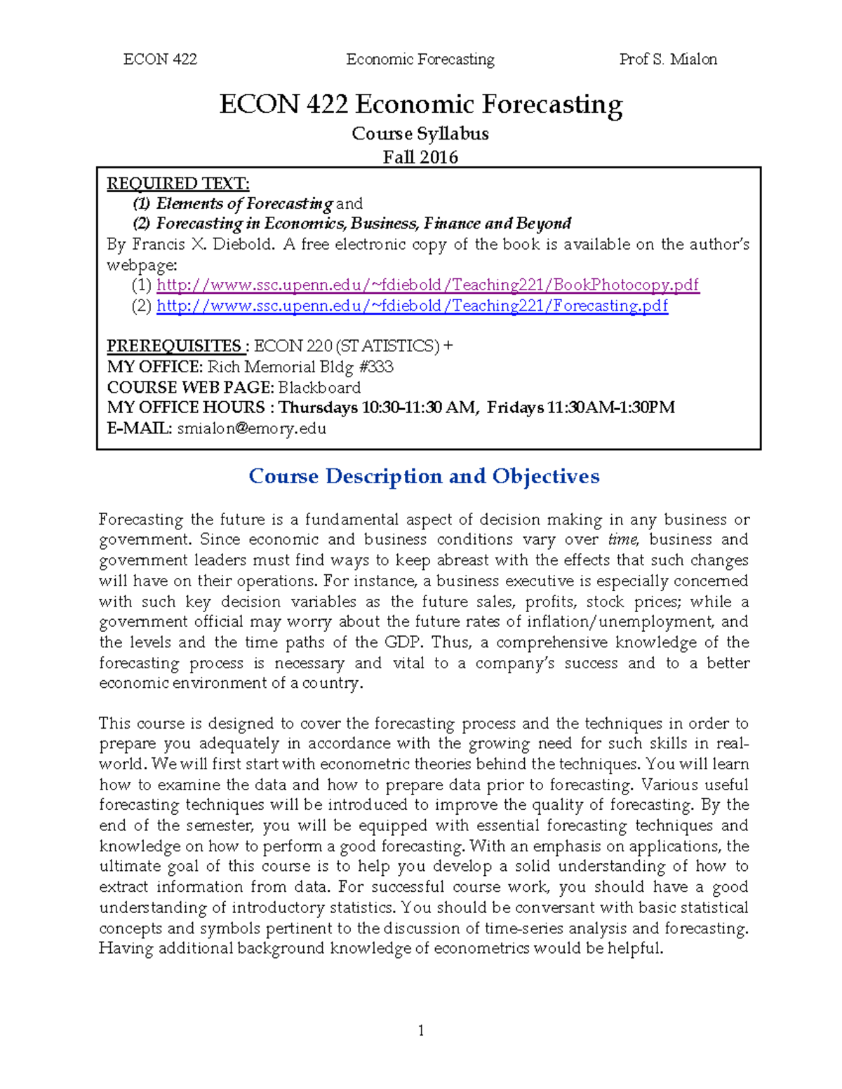 ECON422-1 - sads - ECON 422 Economic Forecasting Course Syllabus Fall ...