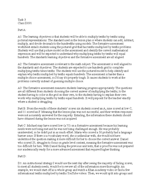 D091 task 1 - task 1, passed - Task 1 A. Identify one video from the ...