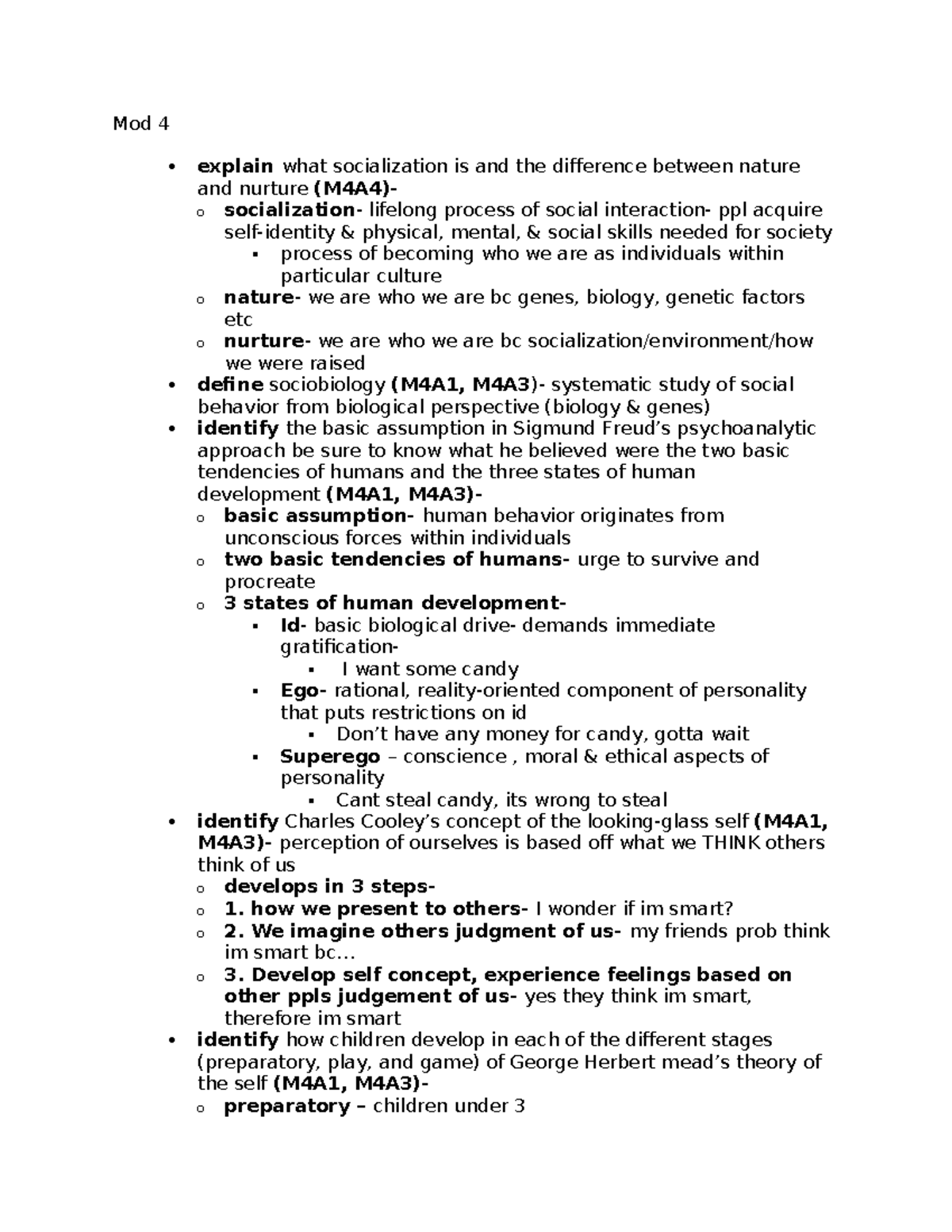 Sociology Concepts: Socialization, Deviance, and Stratification (M4A1 ...
