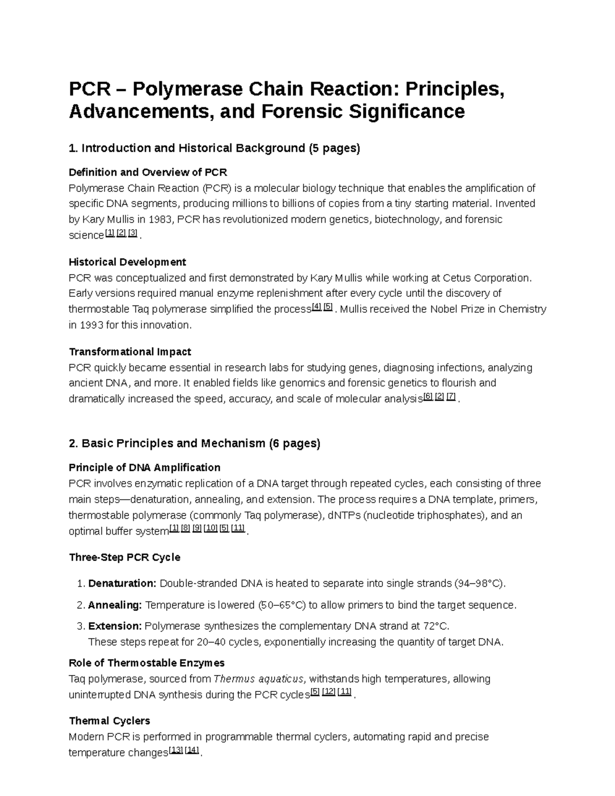 PCR (Polymerase Chain Reaction): Principles, Advancements & Forensic ...