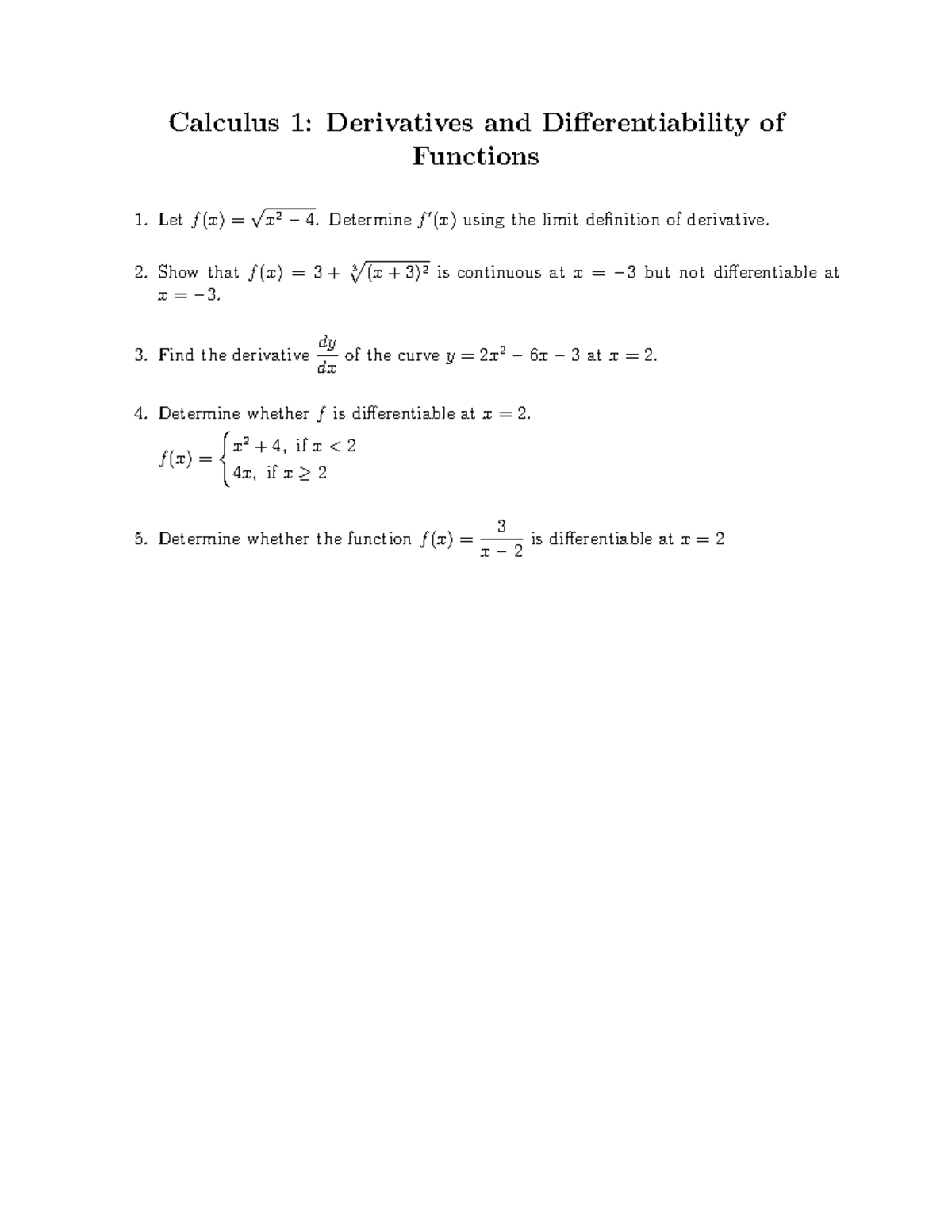2. Derivatives AND Differentiation - Calculus 1: Derivatives and ...