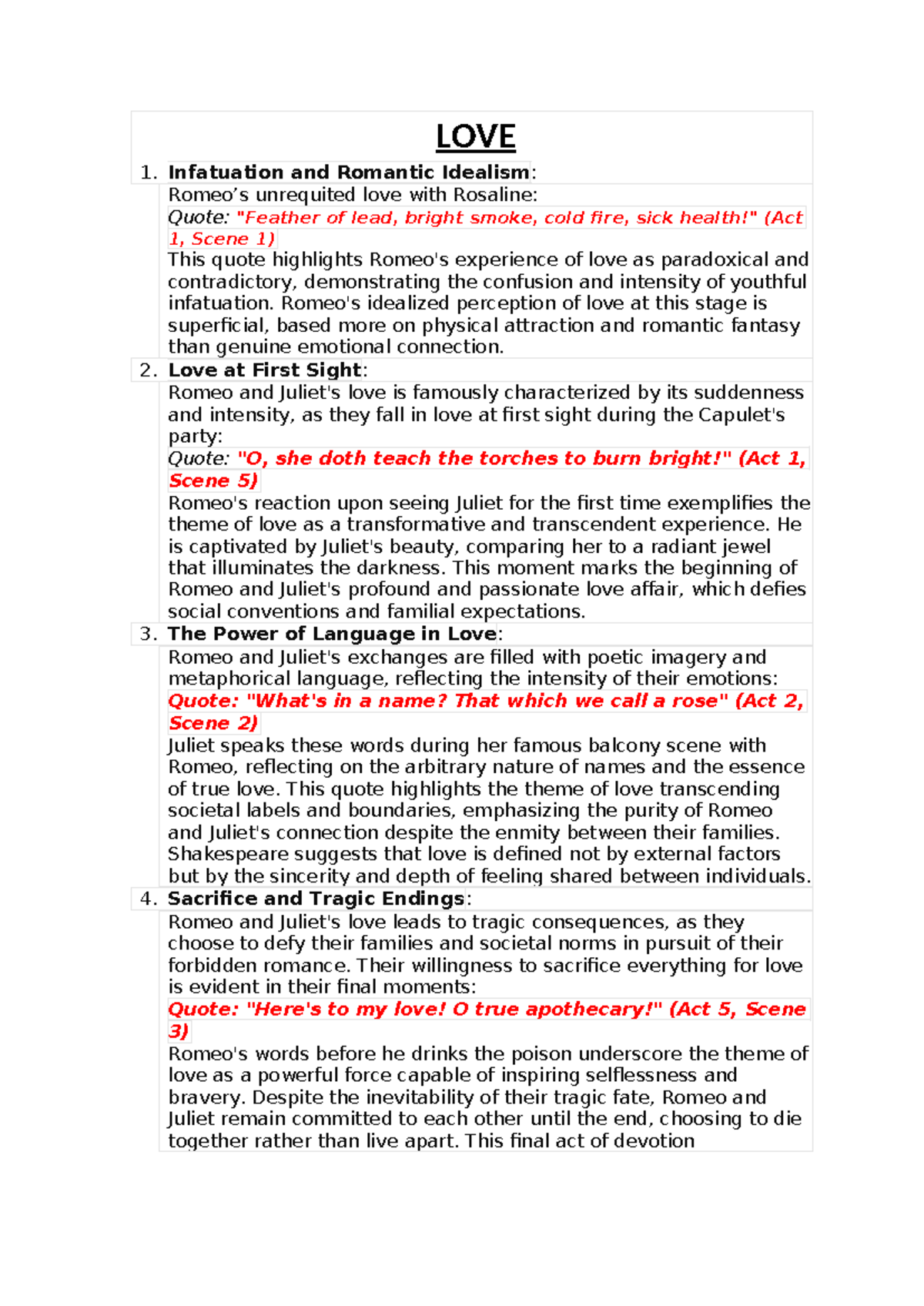 ENG 101: Quotes from "Romeo and Juliet" - Character Insights & Themes ...