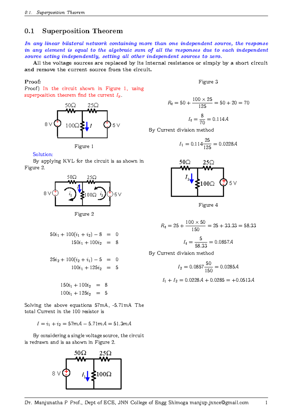 0.1. Superposition Theorem - EEE VTU Notes - Studocu