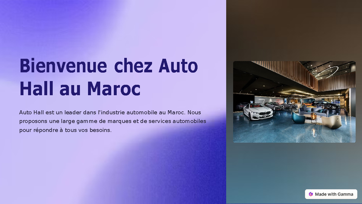 Bienvenue chez Auto Hall au Maroc - Bienvenue chez Auto Hall au Maroc ...