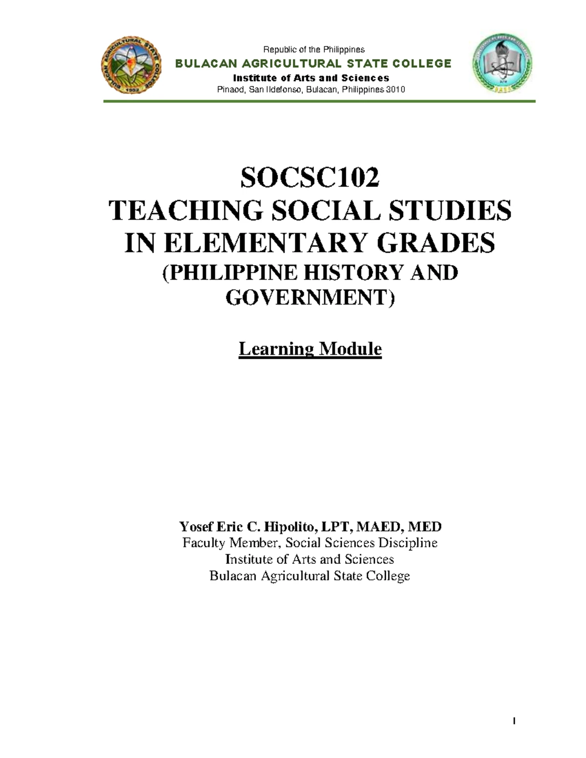 Pledge for a New Philippines: The Bagong Pilipinas Promise - Studocu