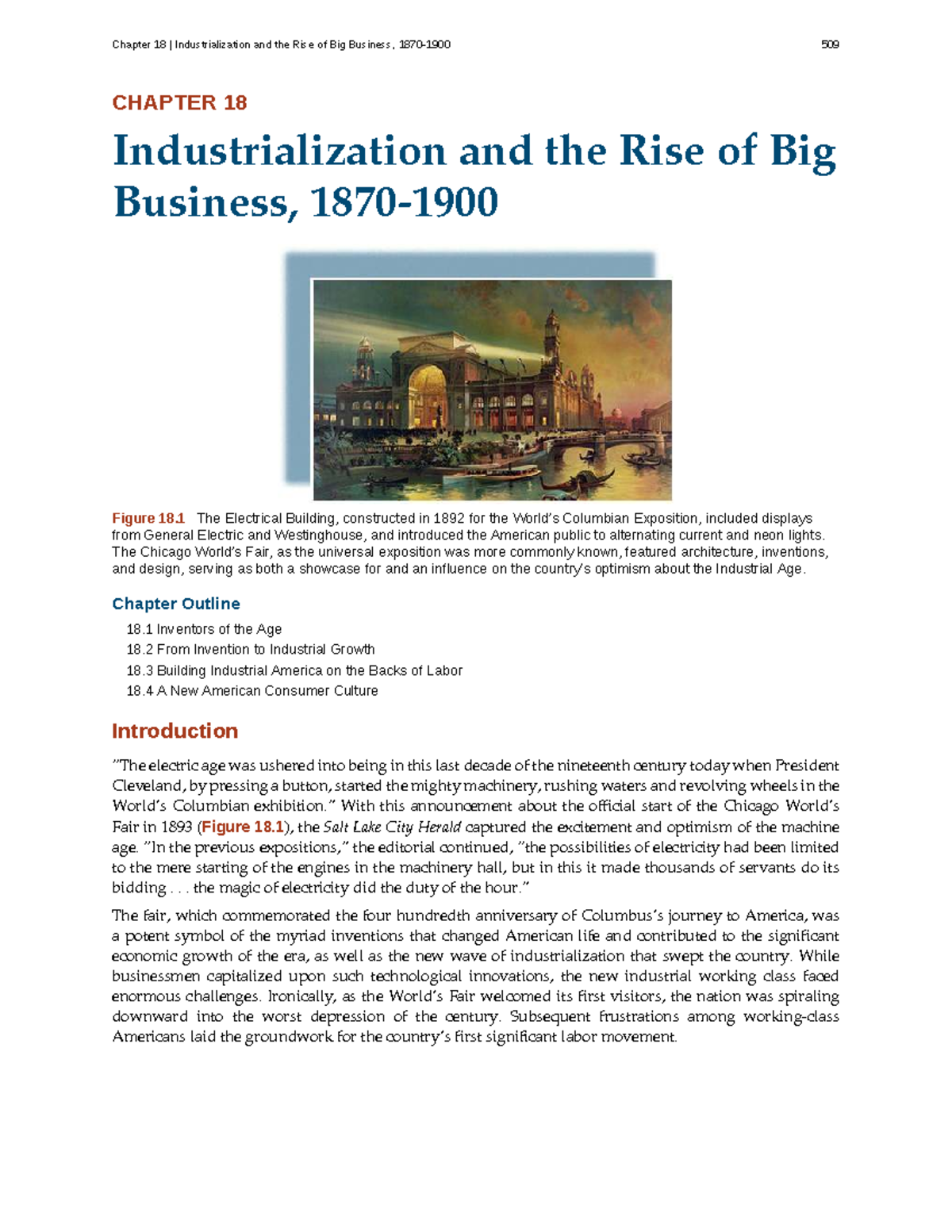 Industrialization and the Rise of Big Business, 509: Insights and ...
