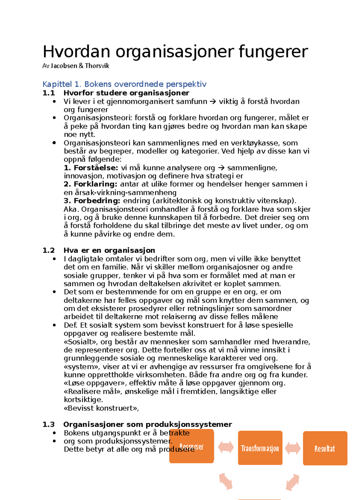 Sammendraghvordan-organisasjoner-fungerer - Ressurser Transformasjon ...