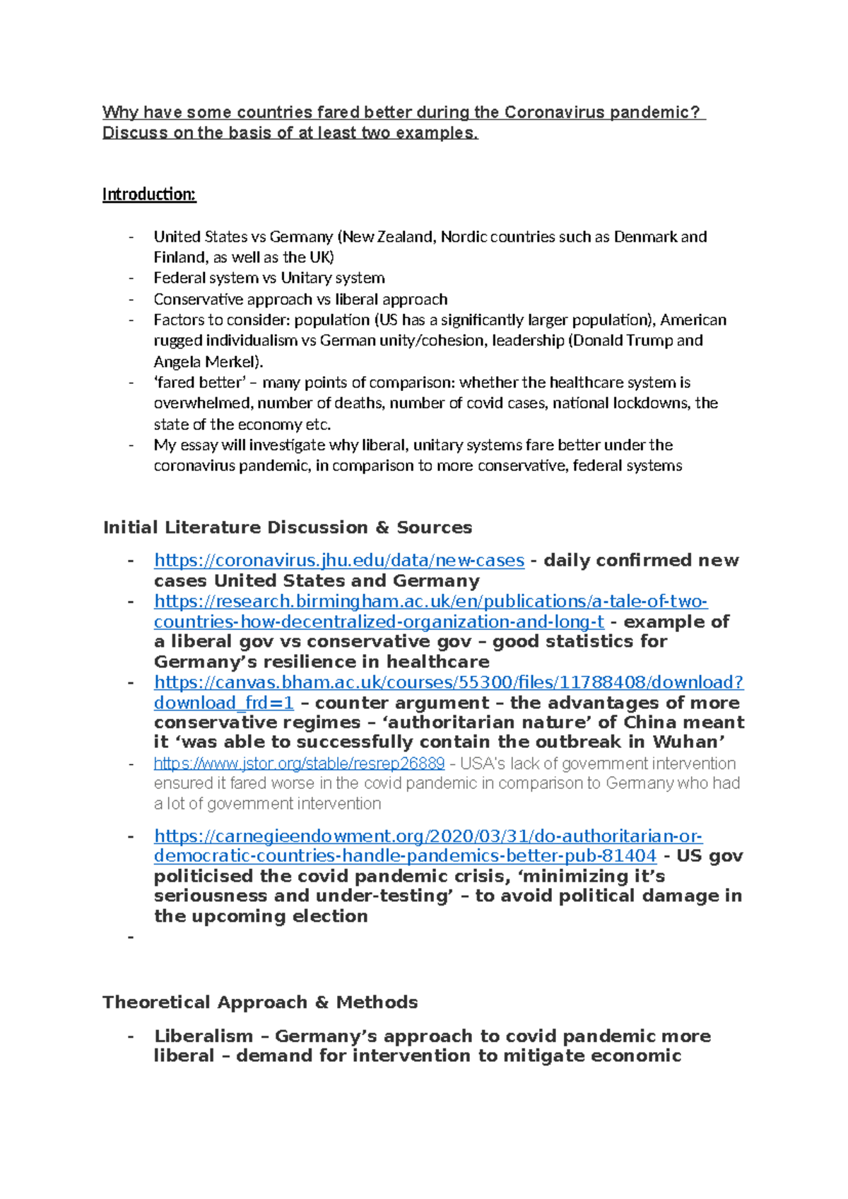 Pandemic Assignment: Comparing US and Germany's Responses to COVID-19 ...