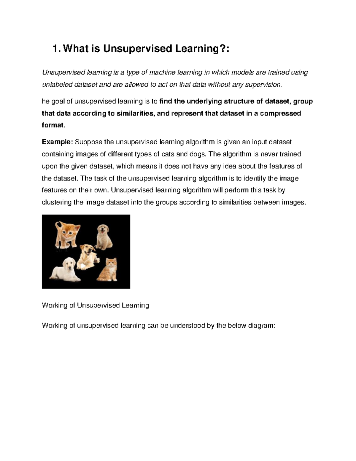 AIML UNIT 4 - Unsupervised Learning Techniques & Algorithms Notes - Studocu