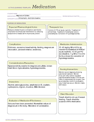 Rhogam - ATI medication template - ACTIVE LEARNING TEMPLATES Medication ...