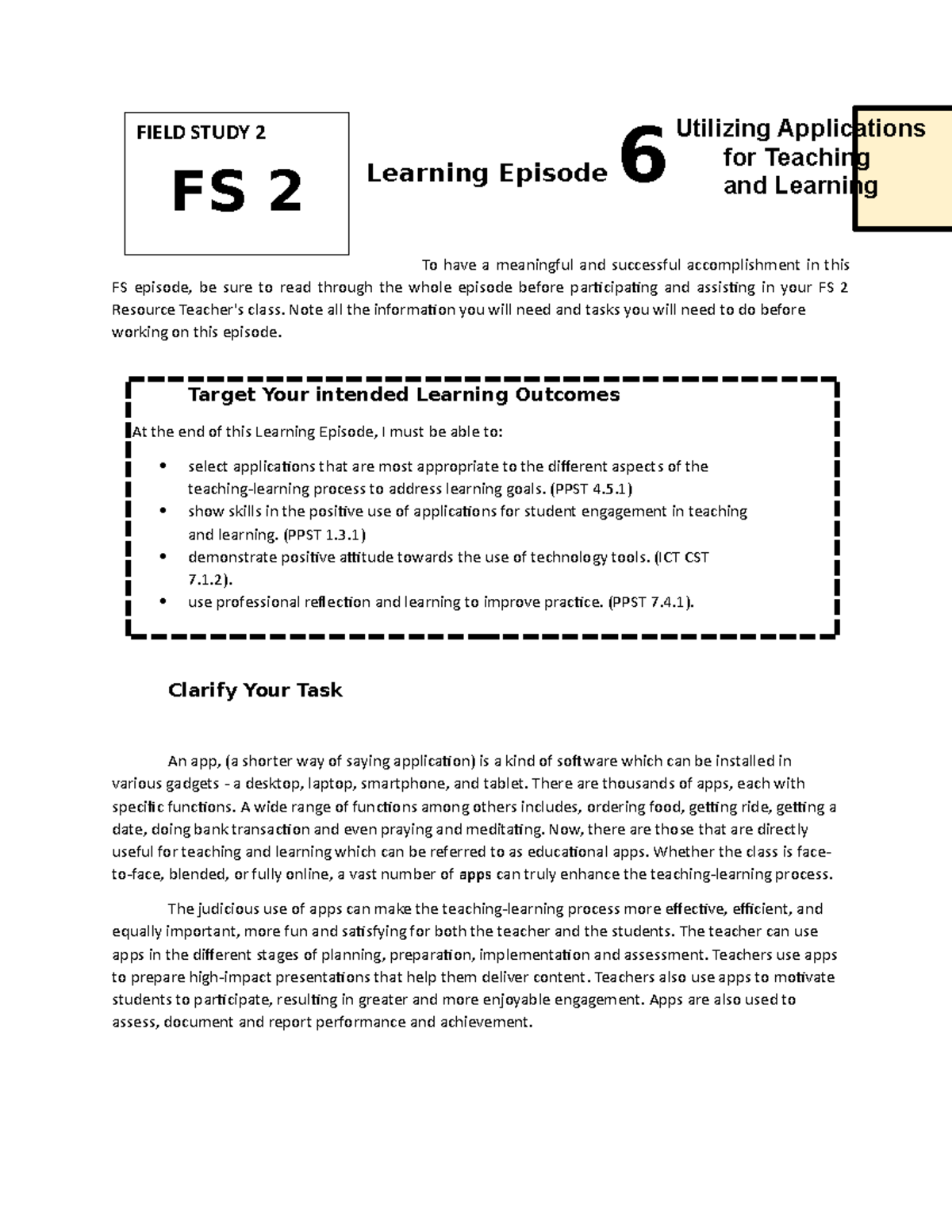 FS 2 Episode 6 Utilizing Applications Apps for Teaching and Learning ...