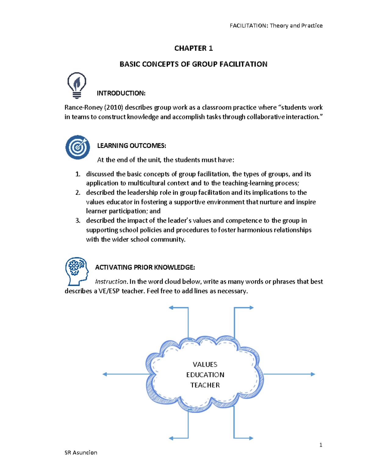 FACILITATION: Theory & Practice CH 1 - Types of Groups & Roles - Studocu