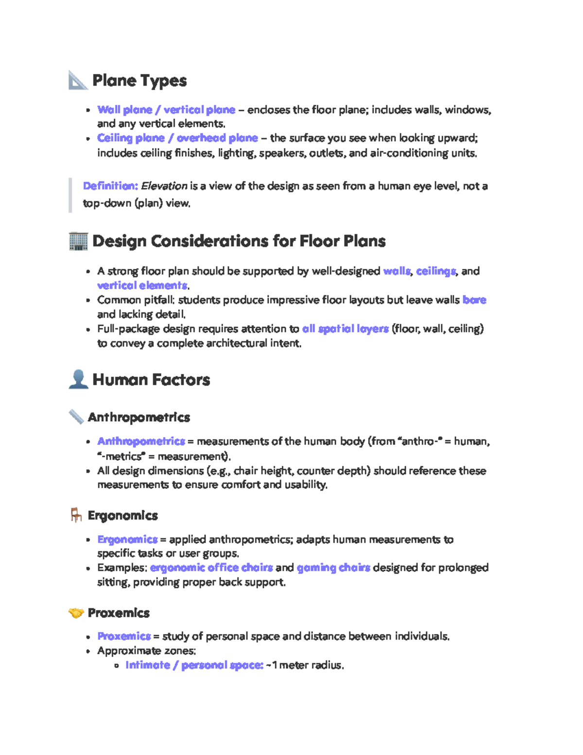 Design Foundations: Plan, Scale, & Human Factors (ARCH 101) - Studocu