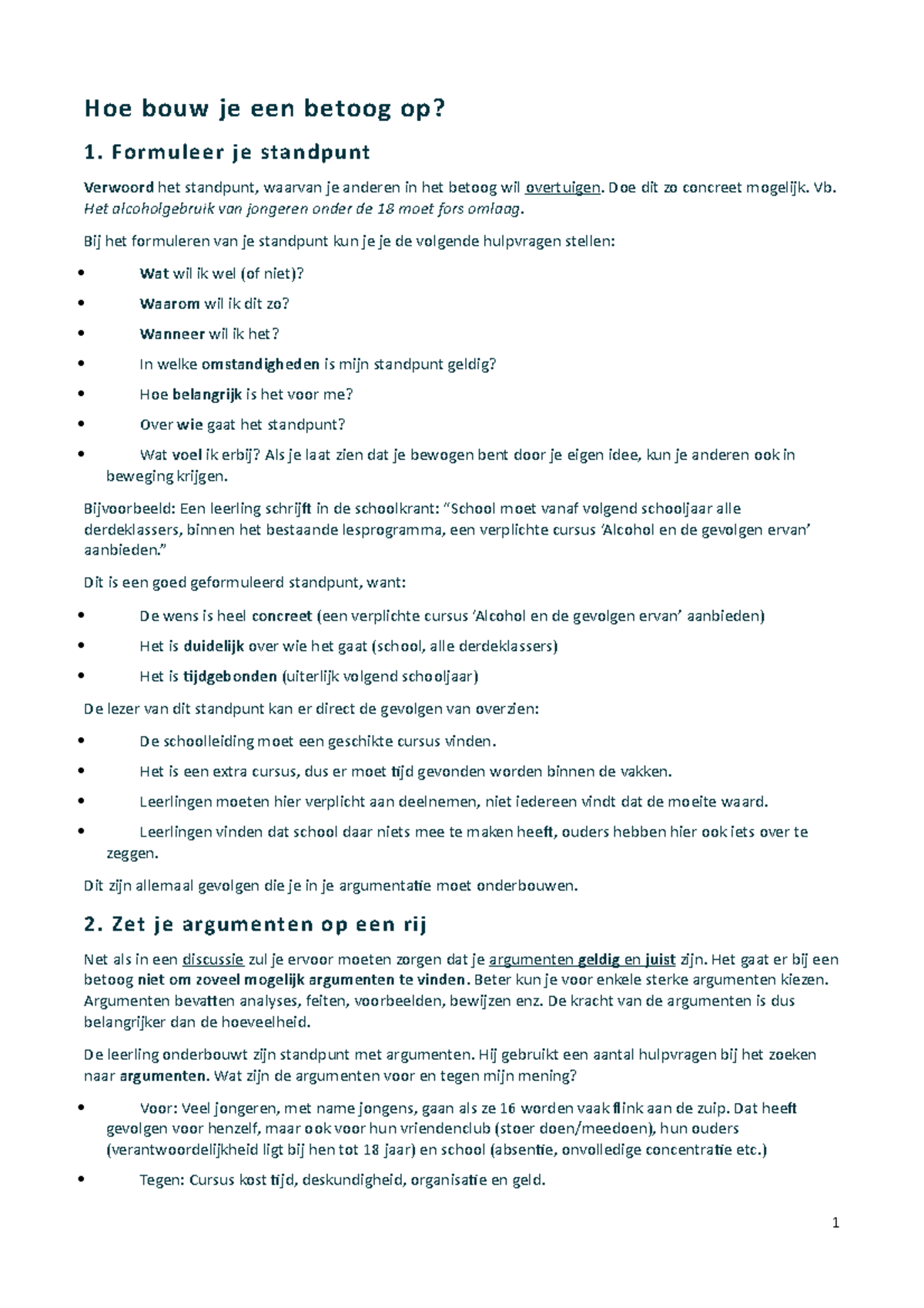 Bouw een Effectief Betoog op: Stappen en Tips voor Succes - Studeersnel
