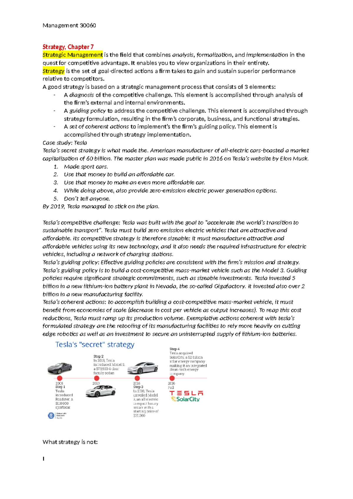 Management 30060 Second Partial Exam: Strategic Insights and Case ...