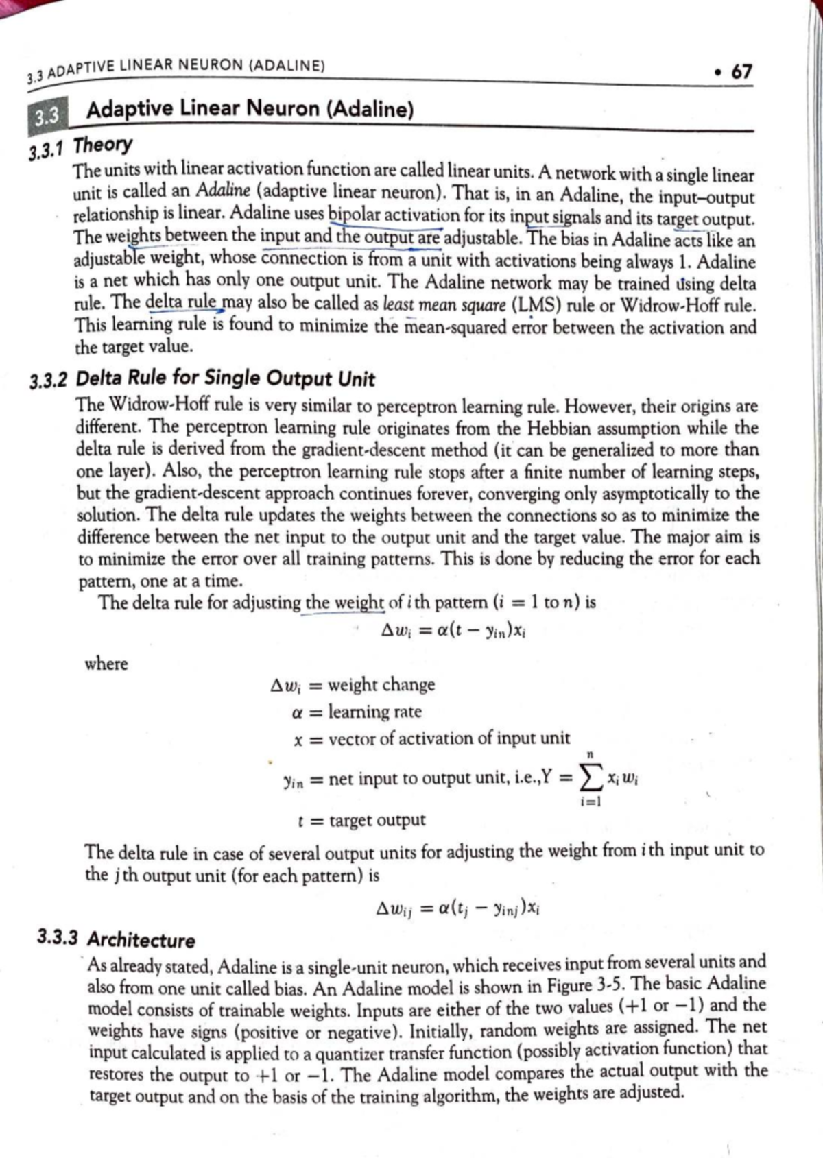 Adaptive Linear Neuron (Adaline) and Madaline Overview - EIJ 67 - Studocu