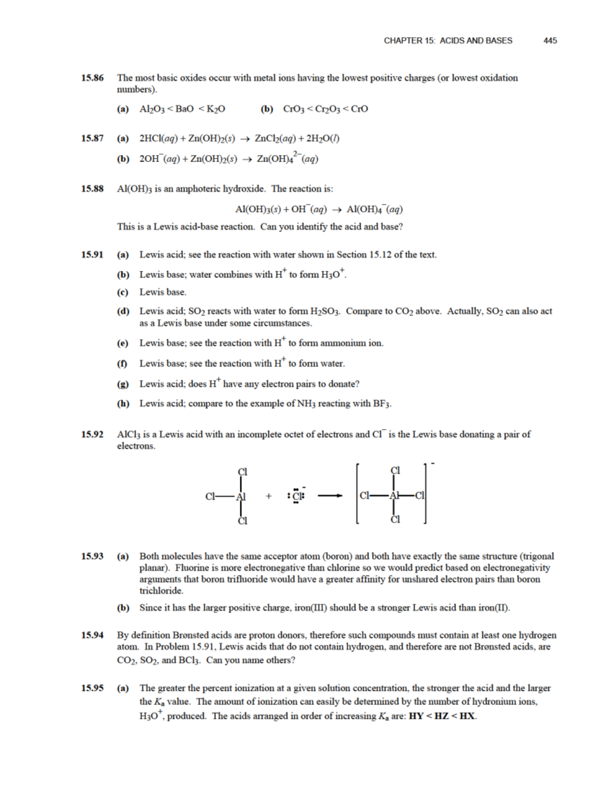 CHAPTER 15: ACIDS AND BASES - CHEM 101 Solutions Manual - Studocu