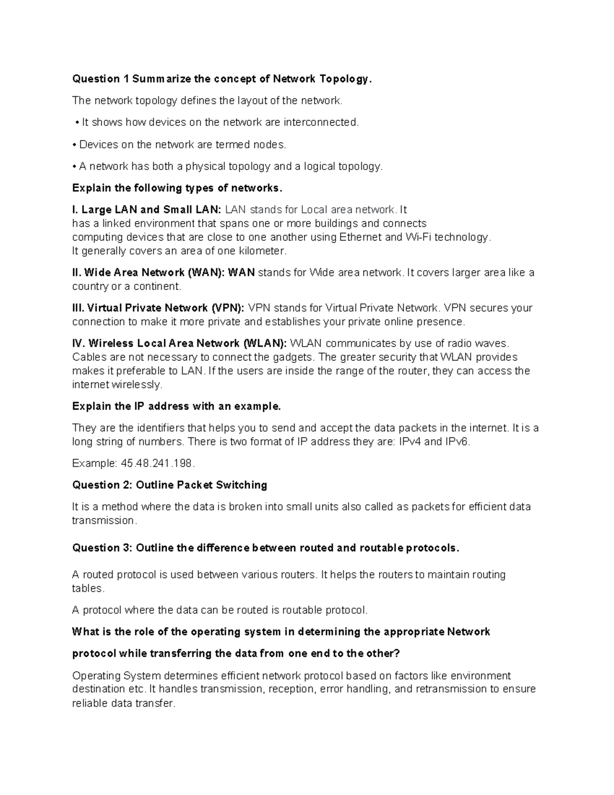 Network Topology Overview and Key Concepts (CS101) - Studocu