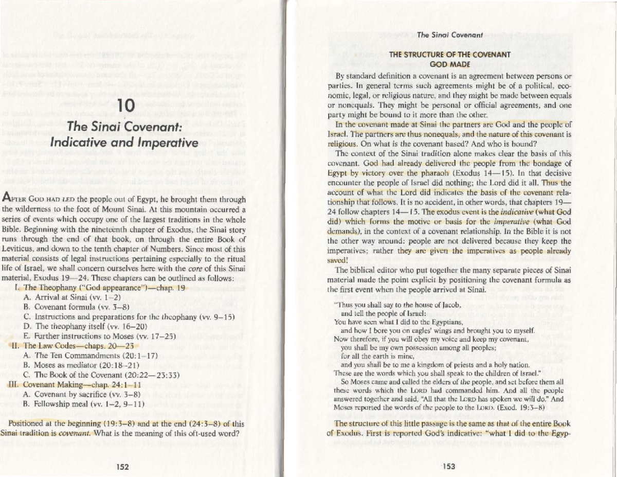 Final Exam Study Guide for Course XYZ: The Sinai Covenant Explained - Studocu