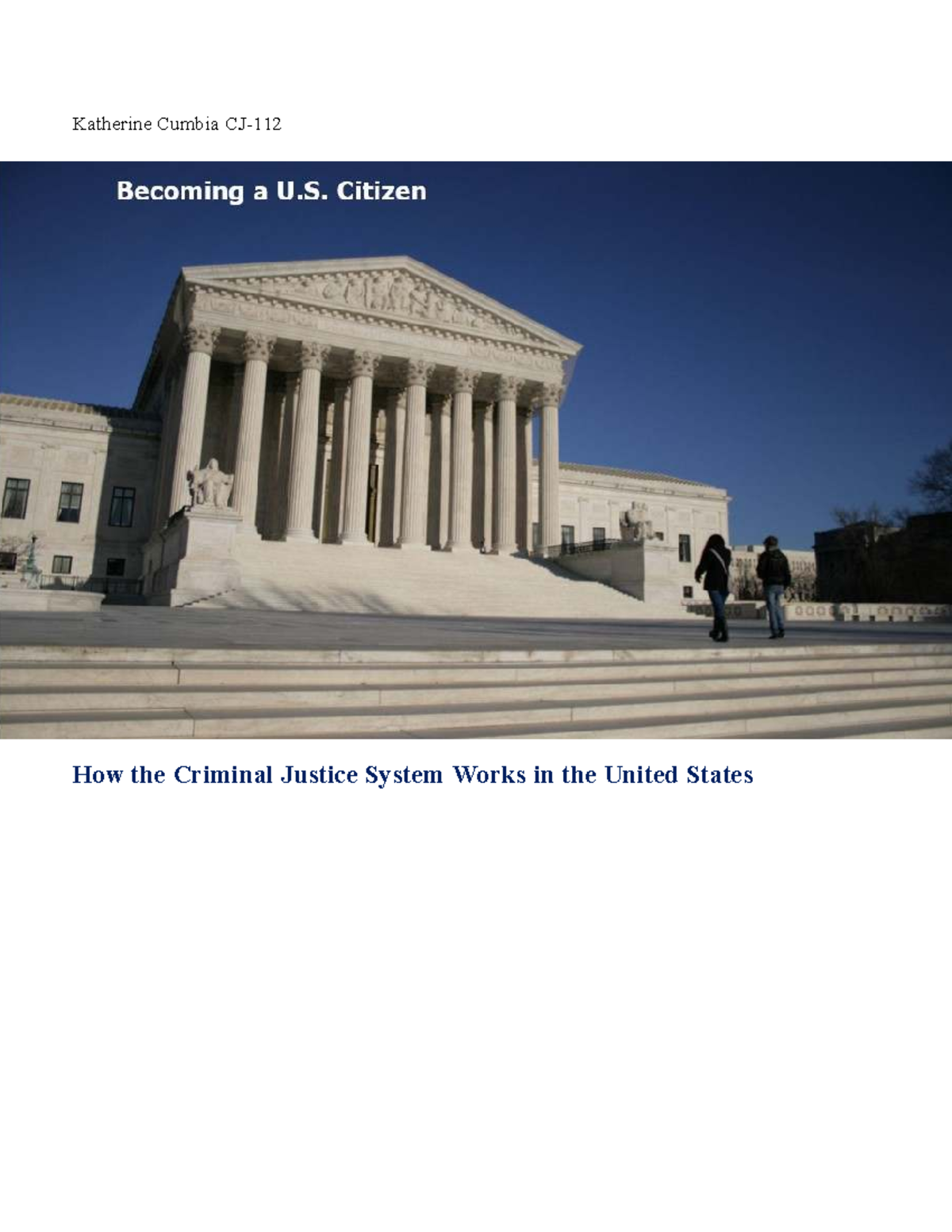 CJ Module 7 Project: Understanding U.S. Criminal Justice System - Studocu