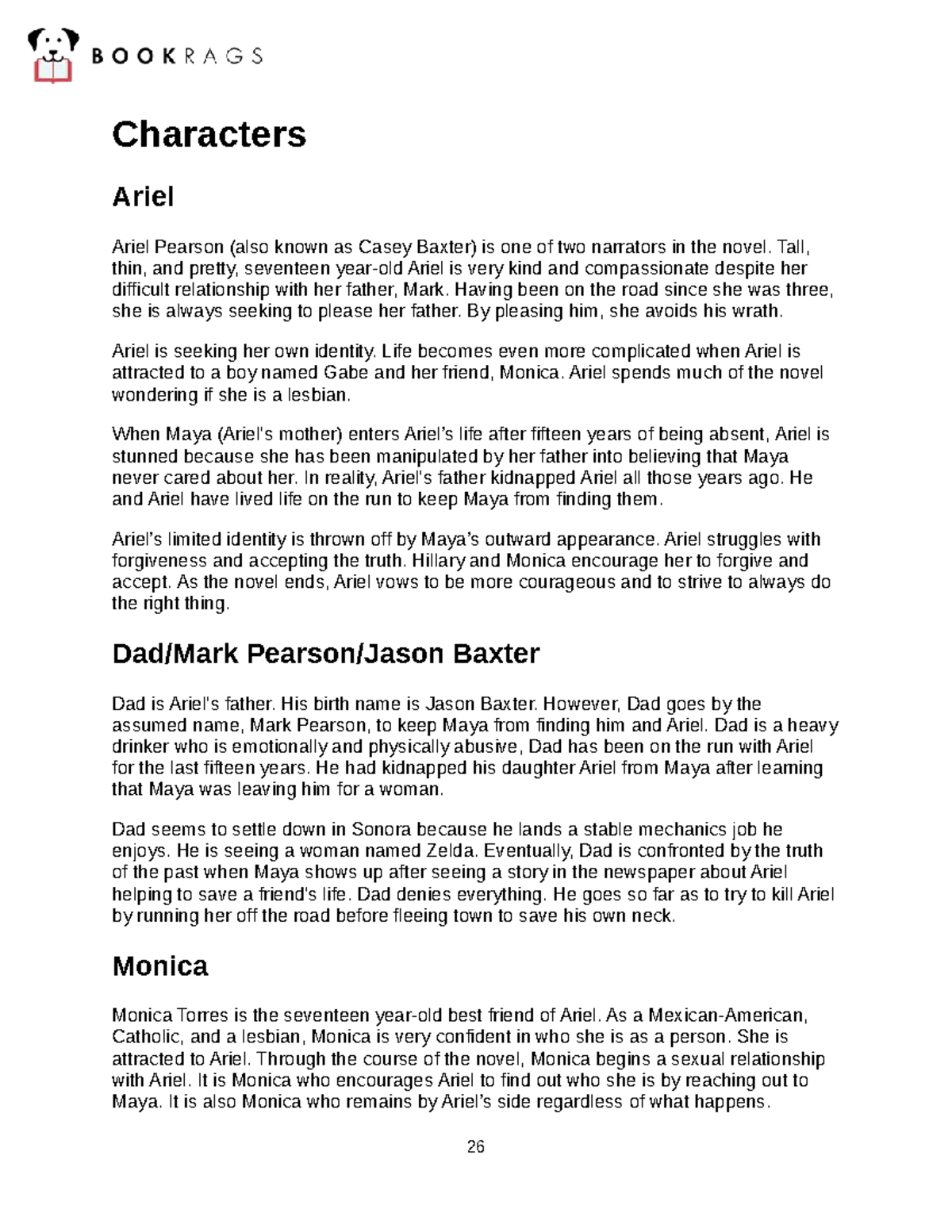 The-you-ive-never-known-studyguide 26 - Characters Ariel Ariel Pearson ...