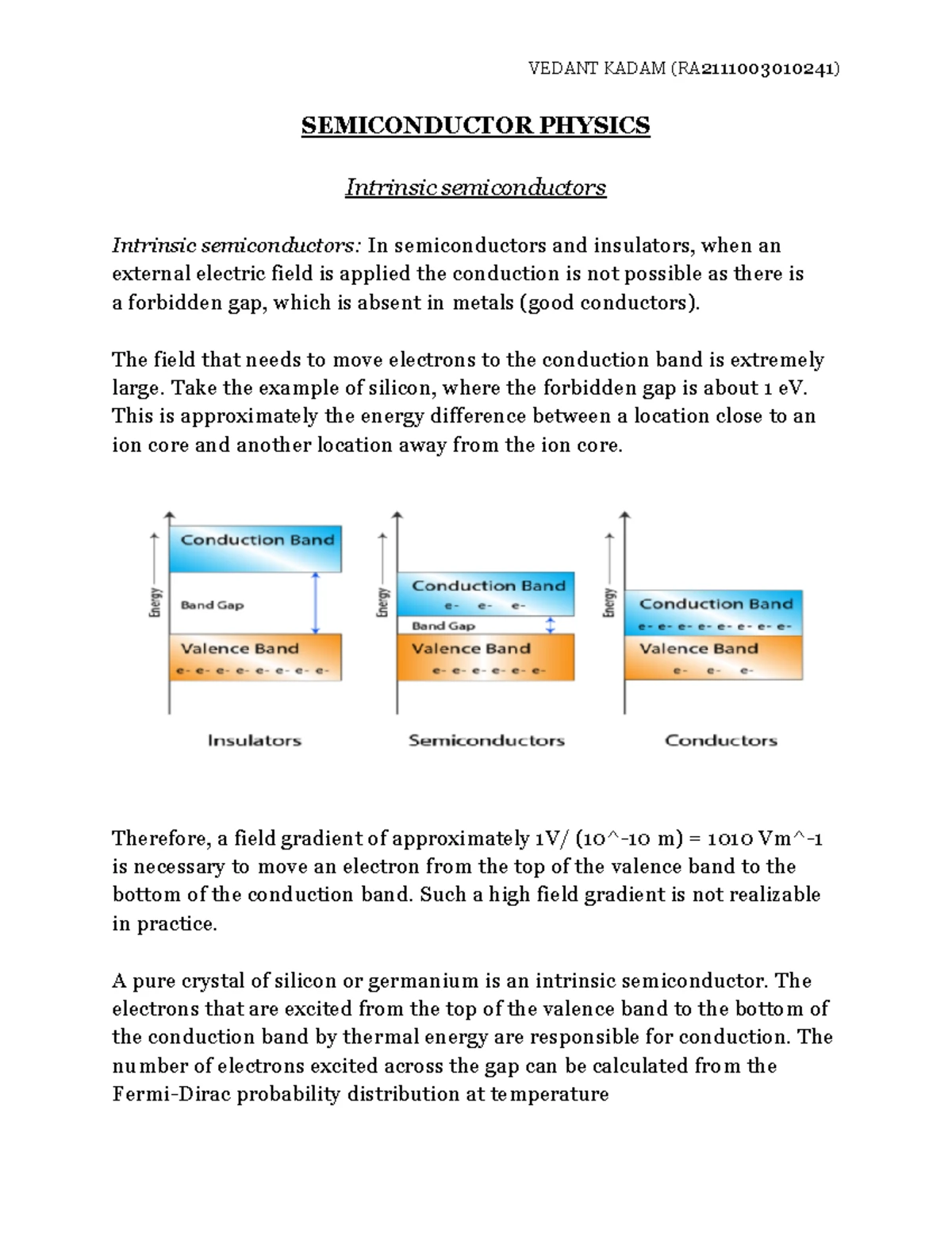 Two and four point probe technique & Van der Pauw method - VEDANT KADAM (RA 2111003010241 ...
