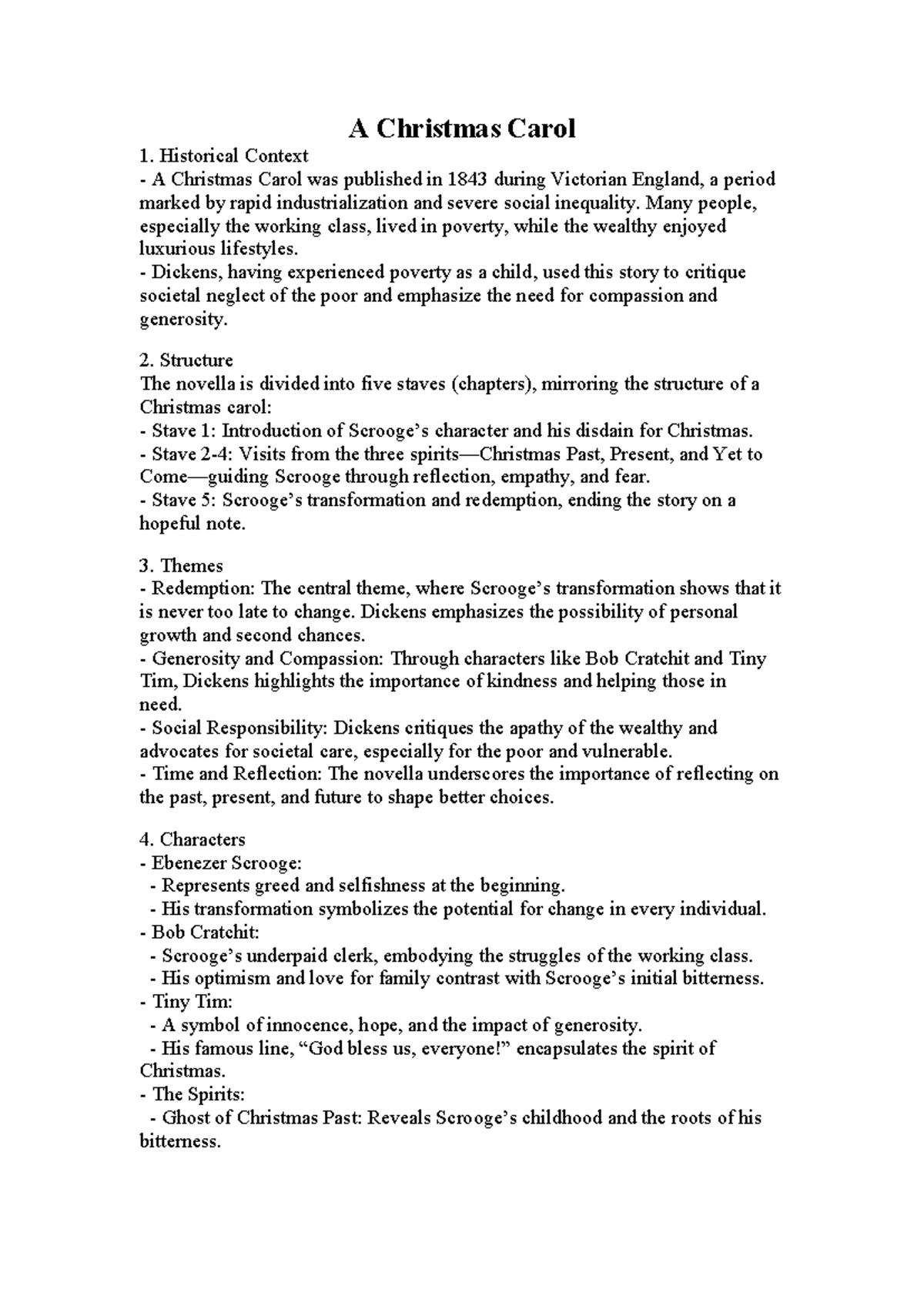 A Christmas Carol - My presentation of this novel - A Christmas Carol 1 ...