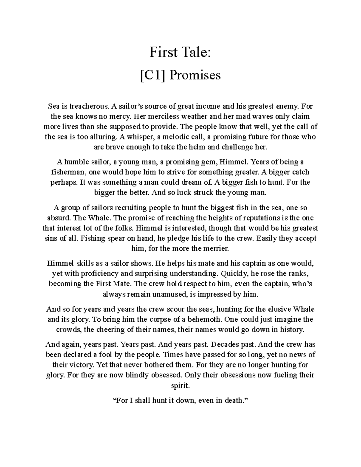 First Tale - A practice material for book review. - First Tale: [C1 ...