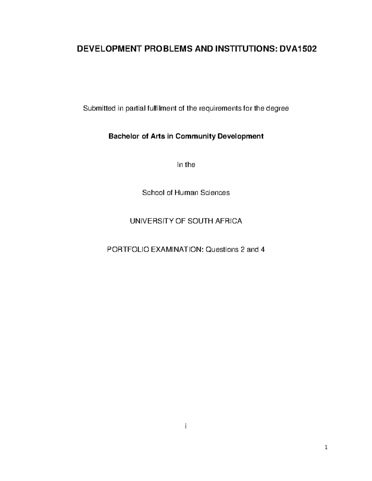 DVA1501 Assignment 2 - Assignment 2 Student number: 13462059 Name: John ...