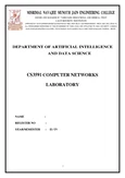 CS3591 - Computer Networks Laboratory Lab Manual for 2023-2024 - Studocu
