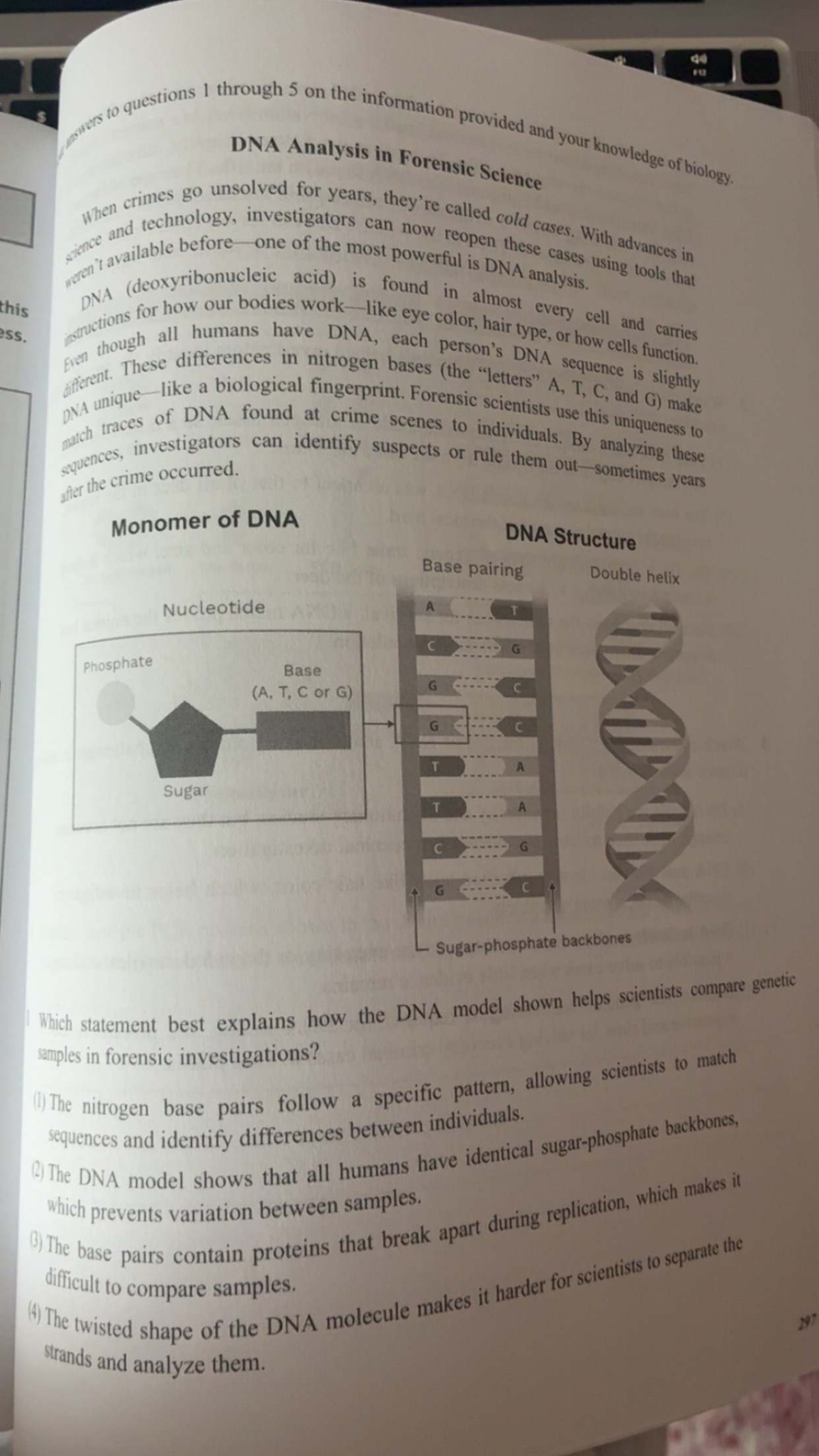 Biology 101: DNA Analysis and Forensic Science Insights - Studocu