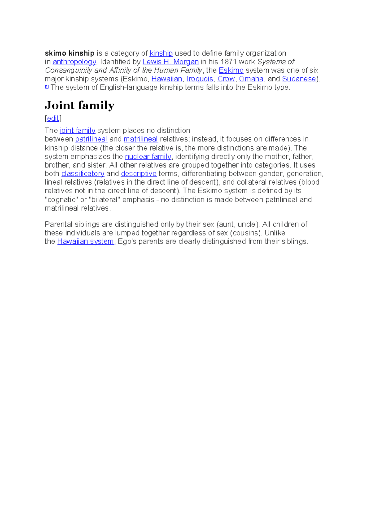 AF - Eskimo Kinship System: An Overview of Family Organization - Studocu