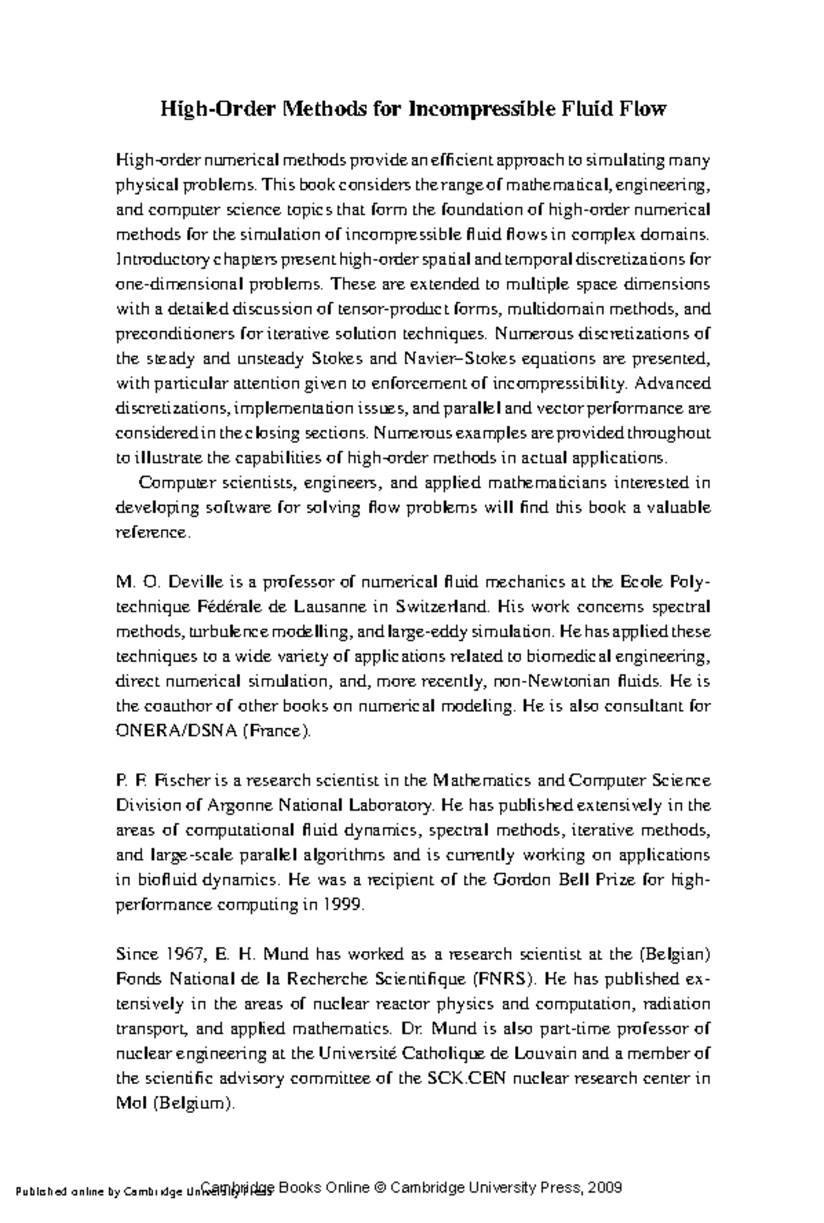 Methods for Incompressible Fluid Flow: Numerical Techniques (01 - CFD ...