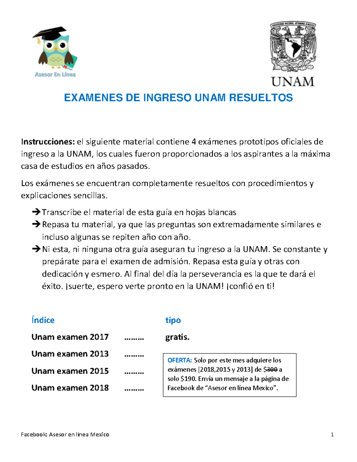 Exámenes de Ingreso UNAM: Material Resuelto y Consejos 2023 - Studocu
