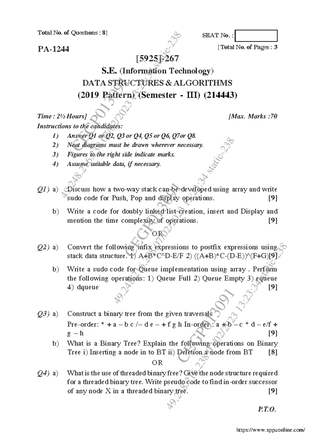DSA3 - Data Structures & Algorithms Study Notes (Sem 4) - Studocu