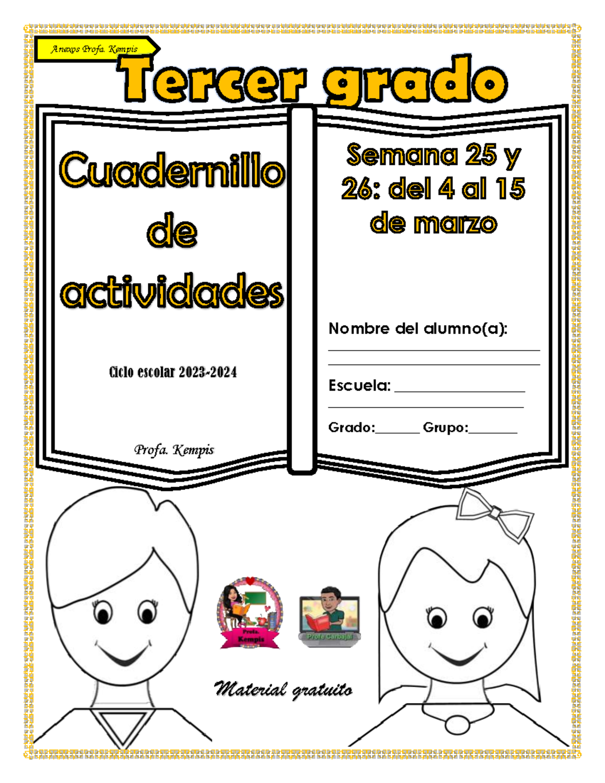 Cuadernillo de Actividades 3° S25 y 26 Profa. Kempis 2023-2024 - Studocu