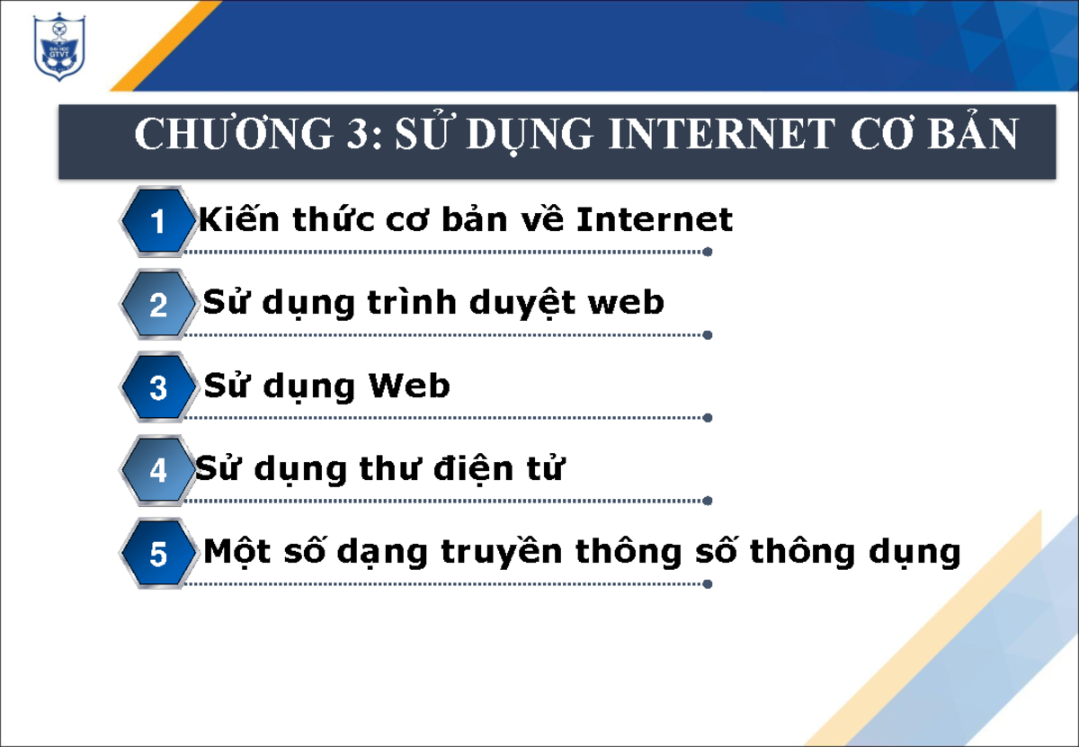 Chương 3: Hướng dẫn Sử dụng Internet Cơ Bản và Trình Duyệt Web - Studocu