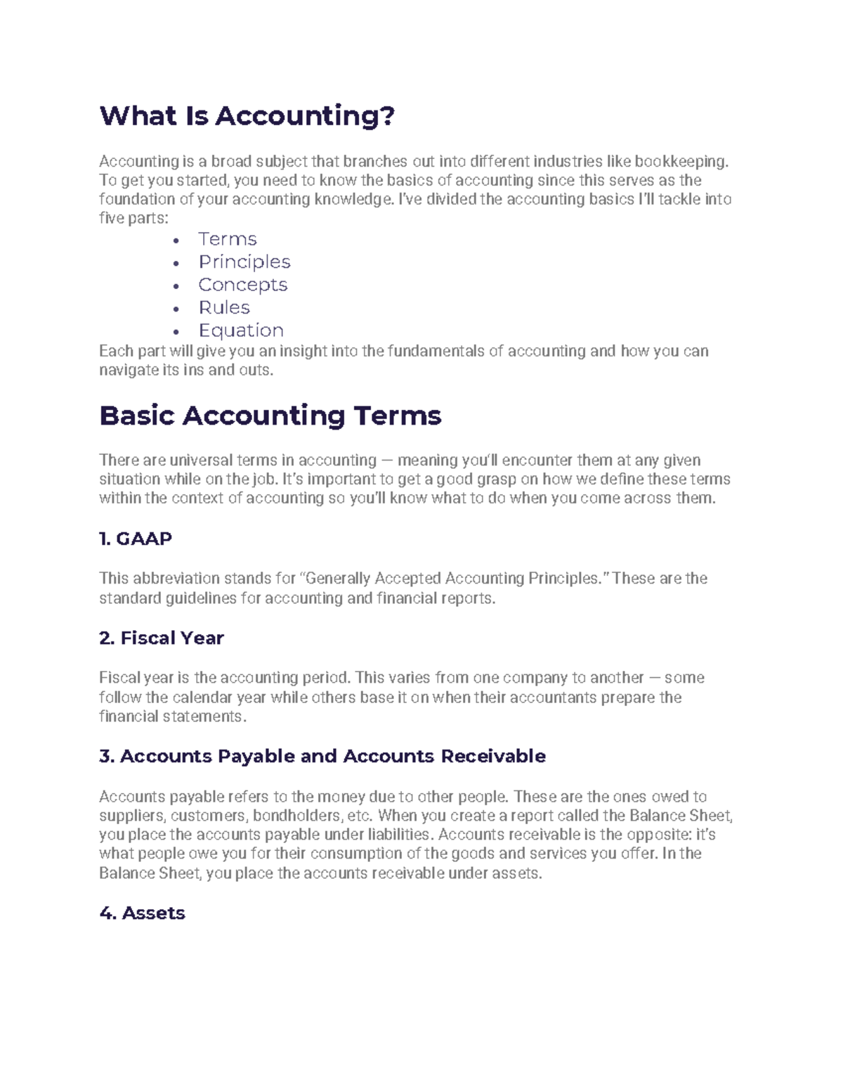 Accounting Basics: Key Terms and Principles Explained - Studocu