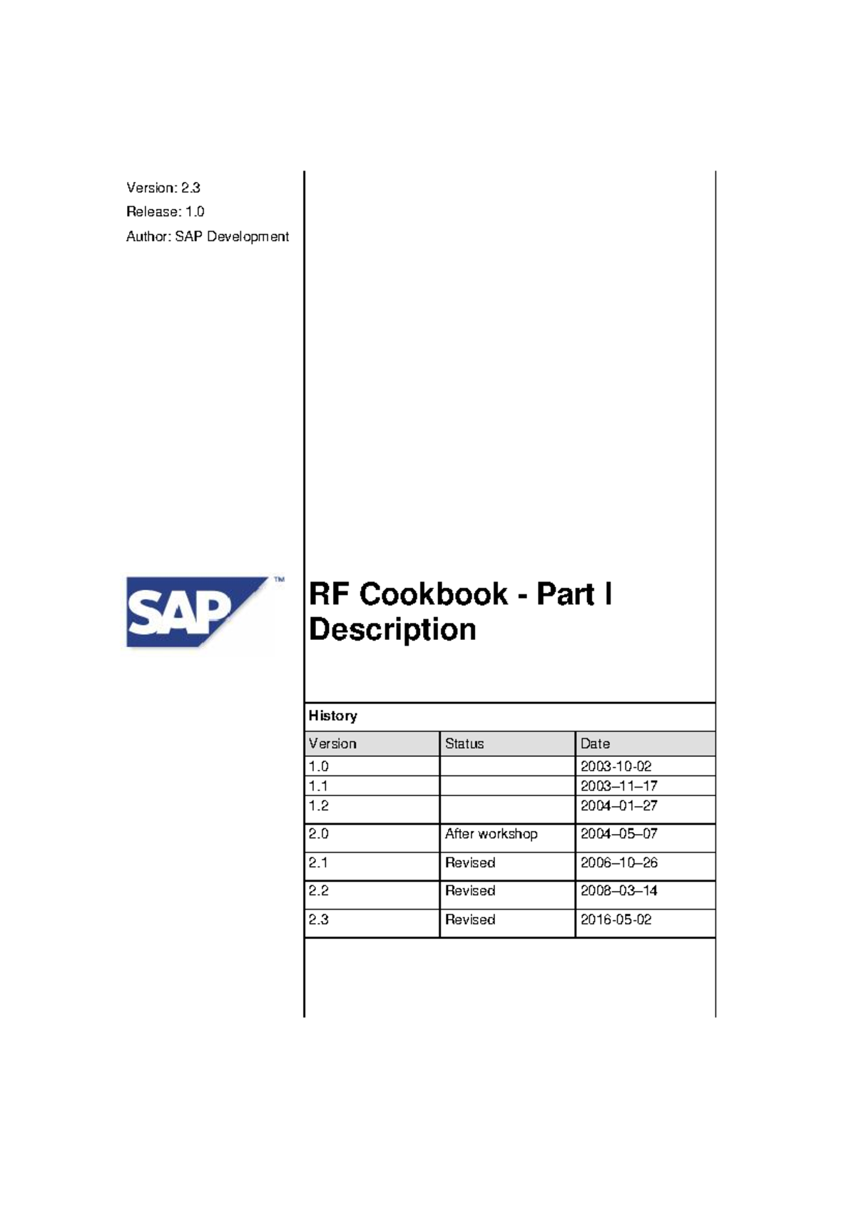 RF Cookbook for EWM: Essential Guide to the RF Framework - Studocu